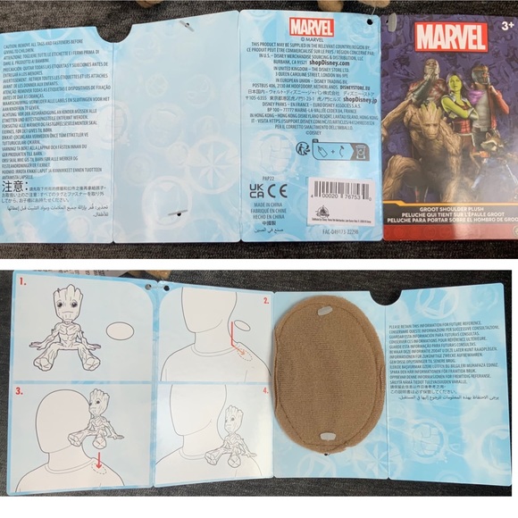 Disney | Toys | Marvel Groot Mini Magnetic Shoulder Plush Guardians Of ...